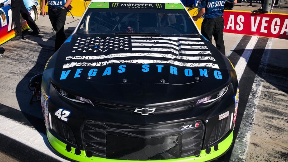 Kyle Larson Running Special Paint Scheme to Honor Victims of Las Vegas ...