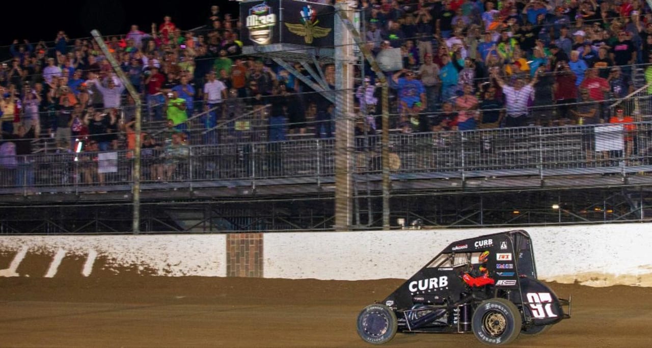 Kyle Larson Wins Wild Stoops Pursuit at The Dirt Track at IMS | MRN
